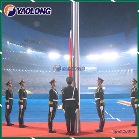 316L Stainless Steel Flag Pole With Electric Control For National