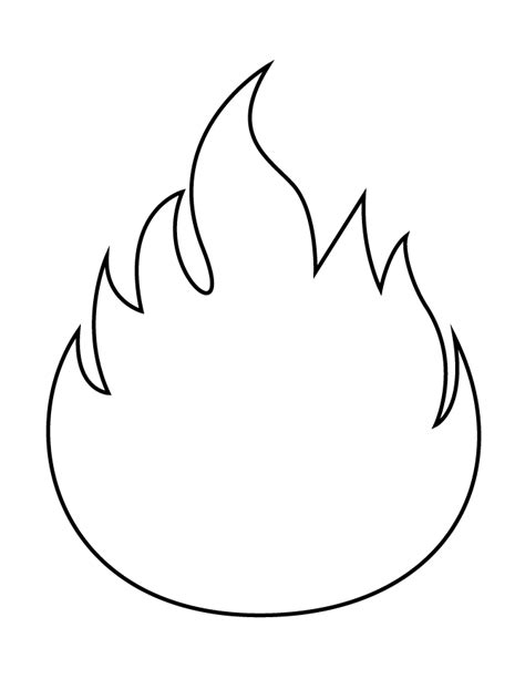 Fire Flame Coloring Pages Printable Fire Stencil Paper Fire Fire Crafts