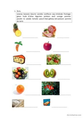 Aliments Fran Ais Fle Fiches Pedagogiques Pdf Doc