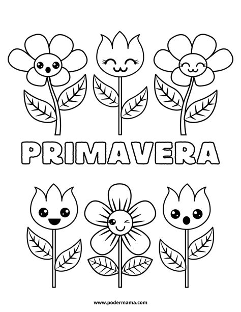 Dibujos De Primavera Para Imprimir Y Colorear Poder Mam