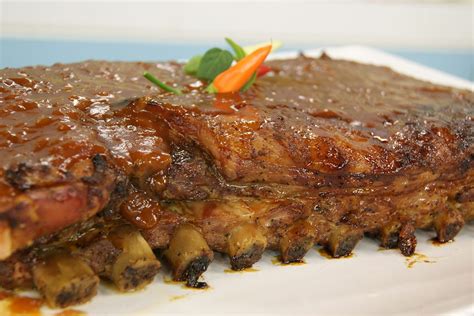 Dica Desse Feriad O Costelinha De Porco Assada Barbecue Contexto