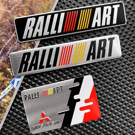 1 PCS 3D Car Aluminum RALLIART Emblem Sticker For Mitsubishi Asx