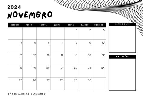 Calendário 2024 para imprimir anual mensal e datas comemorativas