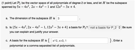 point let pz be the vector space of all polynomials … solvedlib