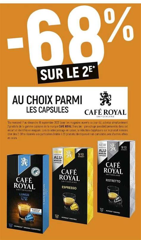 Offre Capsules Café Royal chez Shop