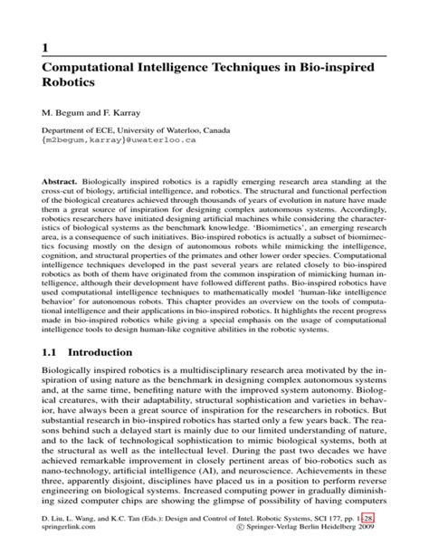 1 computational intelligence techniques in bio
