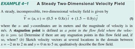 solved example 4 1 a steady two dimensional velocity field