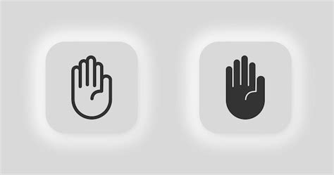 Handsymbol abbildungssymbol der menschlichen handfläche zeichen touch