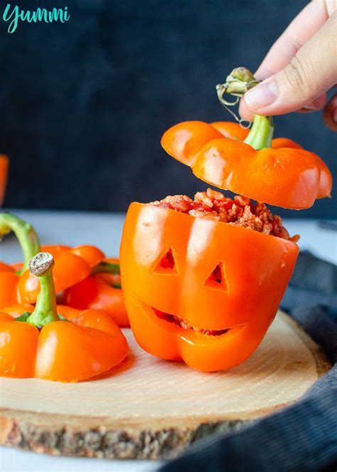 Halloween Stuffed Peppers Jack O Lanterns レシピ