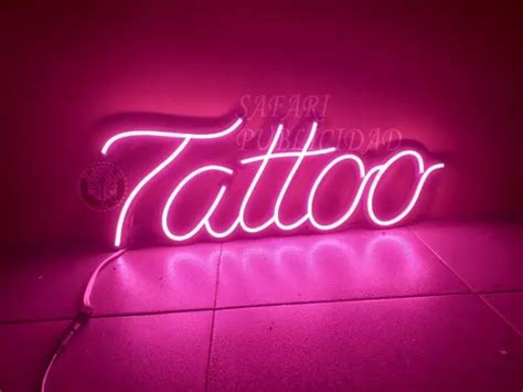 Cartel Tattoo En Ne N Led Leyendas Nombres