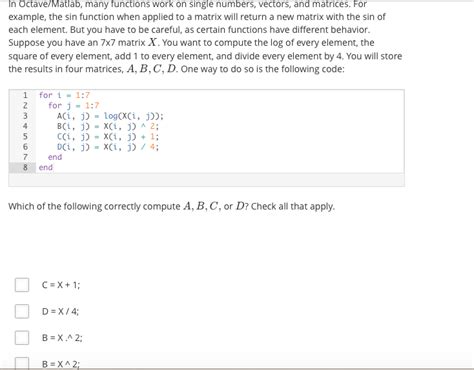 solved in octave matlab many functions work on single