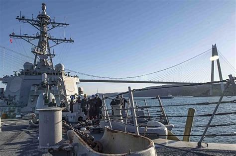 U S Navy Destroyer Shoots Down Missiles Drones Heading North Toward