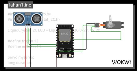 tong sampah otomatis wokwi esp32 stm32 arduino simulator