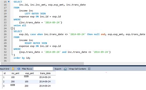 mysql retrieve matching and non matching rows from 2 tables stack overflow
