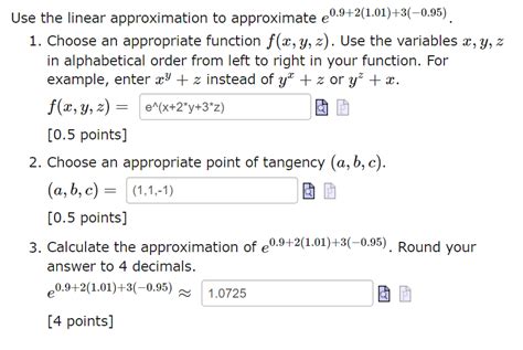 solved use the linear approximation to approximate