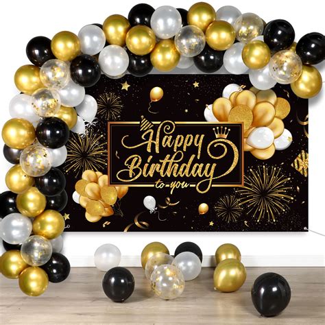 Total 91 images decoracion blanco negro y dorado para cumpleaños