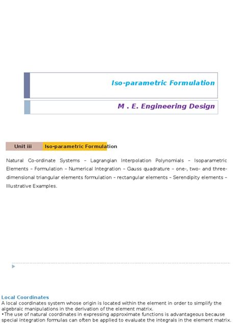 chapter 2 isoparametric element pdf integral finite element method
