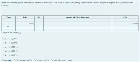 solved given the following partial amortization table for a