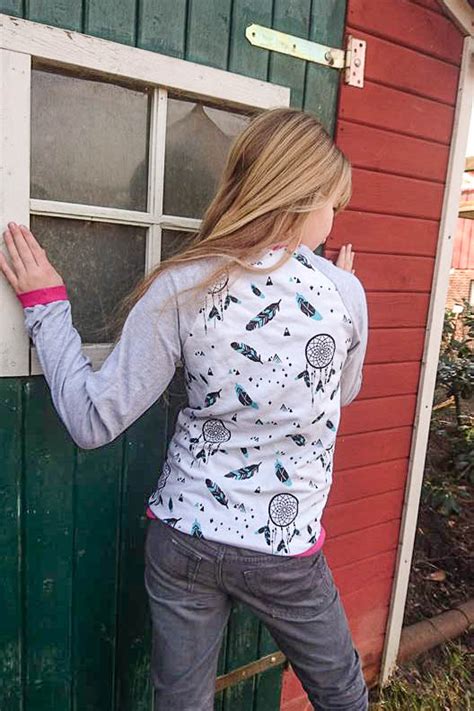 Pilvi Raglanshirt mit Tasche Größe 98 164 Näähglück by Sophie