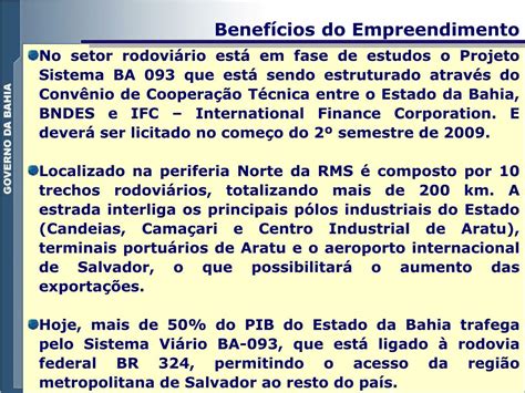 PPT Parcerias Público Privadas Projeto Bahia PowerPoint Presentation