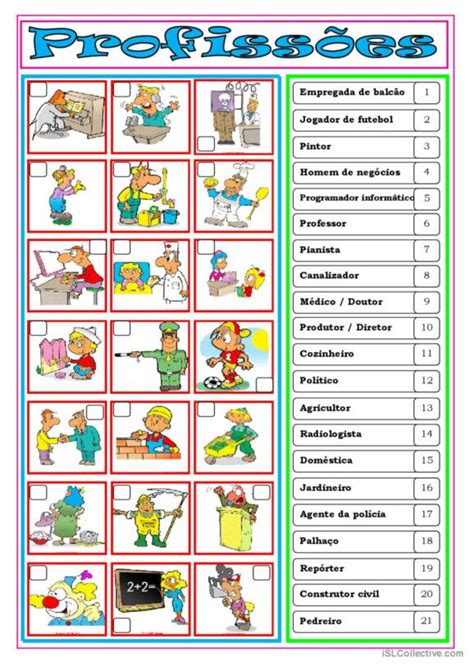 24 Profissões Português PLE apostilas pdf doc
