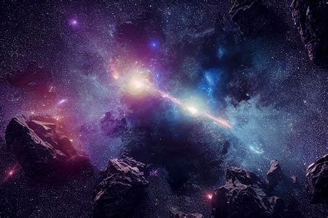 Universo Infinito Com Estrelas E Galáxias No Espaço Sideral Cosmos Art Cgi Foto Premium