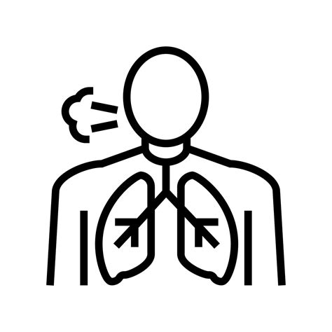 Shortness Of Breath Line Icon Vector Illustration 10349457 Vector Art