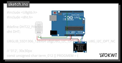 Oled U8glib Wokwi Esp32 Stm32 Arduino Simulator