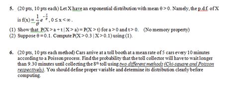 solved let x have an exponential distribution with mean