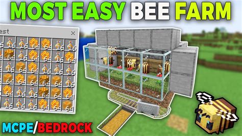 Most Easy Bee Farm Minecraft 1 19 Honey Farm Pocket Edition Bedrock