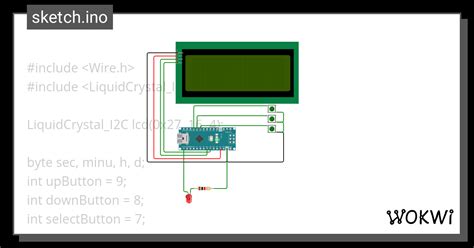 LCD Menu Test Rtc Wokwi ESP32 STM32 Arduino Simulator