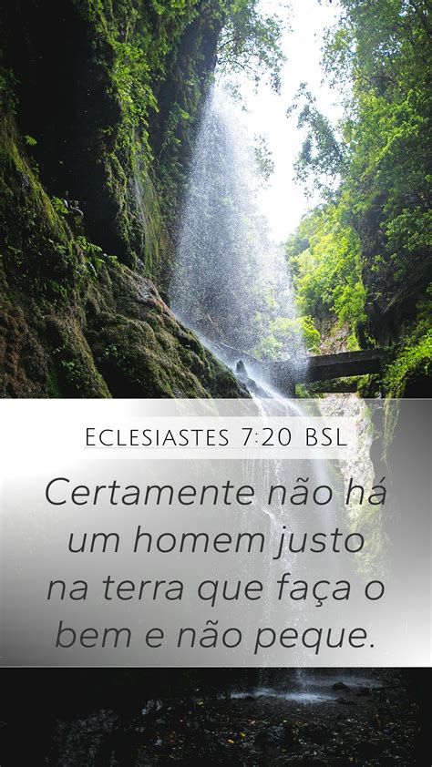 Eclesiastes 7 20 BSL Mobile Phone Wallpaper Certamente não há um