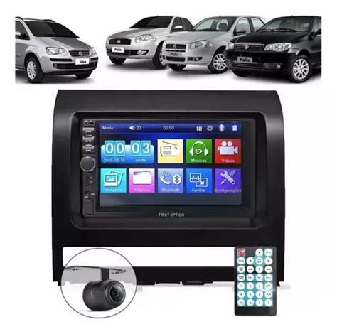 Central Multim Dia Din Mp Fiat Palio Siena C Mera Moldura Frete Gr Tis