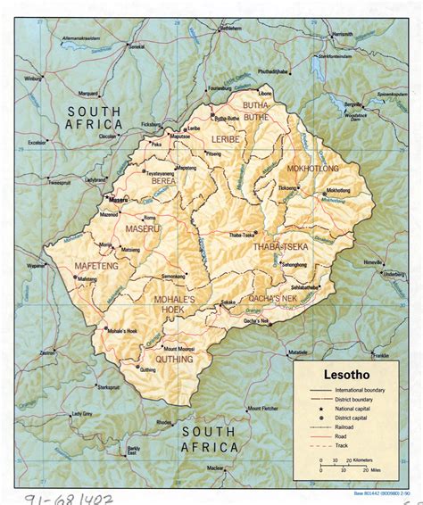 Map Of Lesotho And Geographical Facts Where Lesotho On World Map The