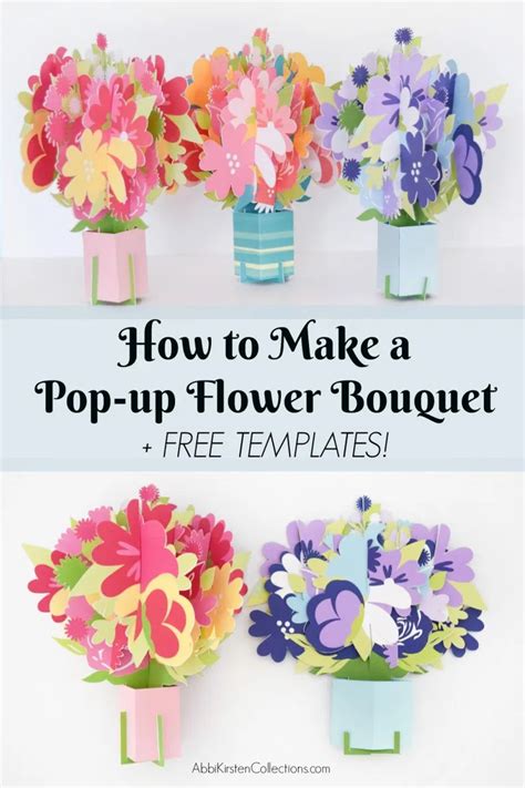 How To Make Pop Up Flower Cards With Free Templates And Tutorial Pop
