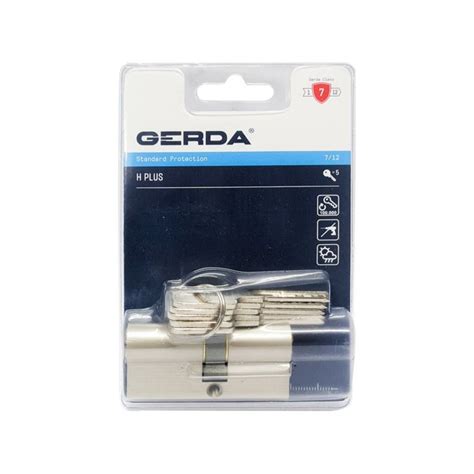 Wkładka 30 35 nikiel do drzwi zamka GERDA H PLUS Narzedziownia shop