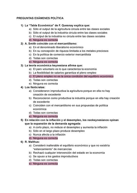 Preguntas EXÁ Menes POLÍTICA PREGUNTAS EXÁMENES POLÍTICA La Tabla