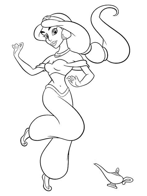 30 coloriages princesse Jasmine à imprimer