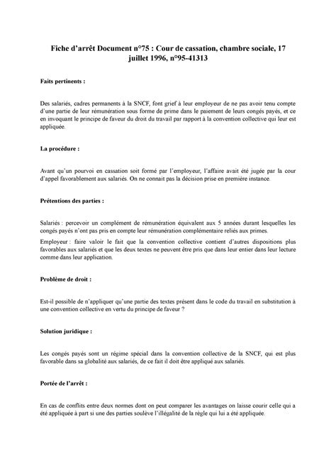 Fiche D Arr T Document Sncf Fiche Darr T Document N Cour De