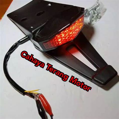 Black Rear Fender LED Stop Lamp Motorcycle Accessories For KLX 150