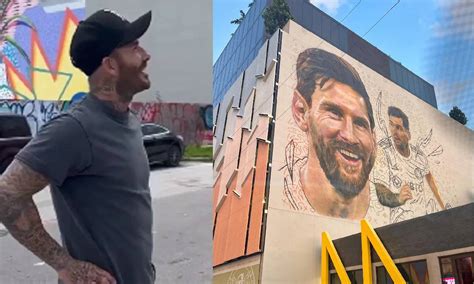 Mural De 20 Metros De Un Lionel Messi Le Da La Bienvenida A Miami