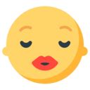 küssendes Gesicht mit geschlossenen Augen Emoji