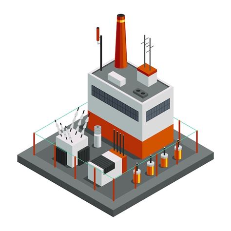 Premium Vector Energy Power Grid Isometric Power Distribution Element