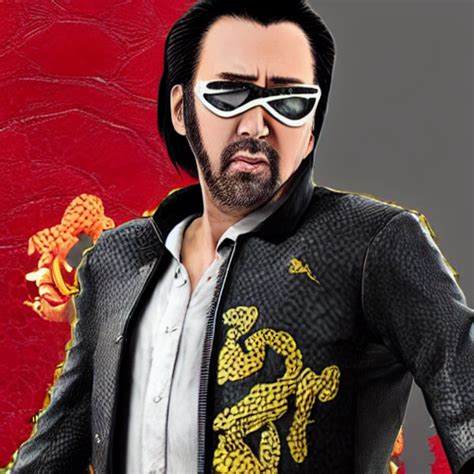 Prompthunt Nicolas Cage As Goro Majima From Yakuza Game Series Wearing