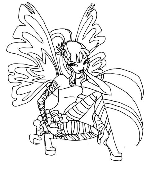 Coloriage Musa de Winx télécharger et imprimer gratuit sur