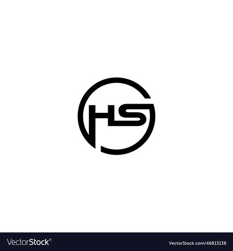 Hs Logo Design Template Graphic Branding Vector Image