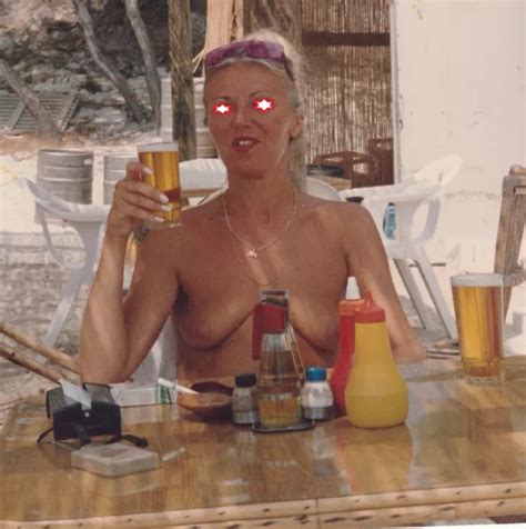 FOTO HÜBSCHE JUNGE Frau blond nackt nude 70er Jahre Momentaufnahme 4