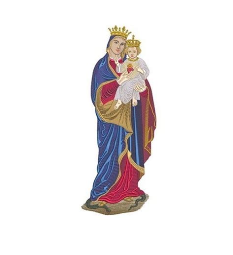 Matriz Bordado Nossa Senhora Do Sagrado Coracao De Jesus Elo7