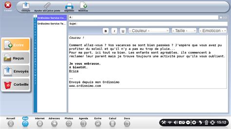 Ecrire un email en changeant le style du texte et avec des émoticônes