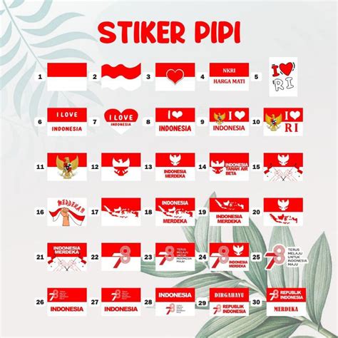 Jual Stiker Pipi Isi Pcs Stiker Bendera Stiker Bendera Merah